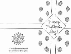Colorable Mother’s Day Card- free download – Suzanne Sarah